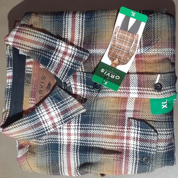 Orvis | Shirts | Nwt Orvis Heavyweight Flannel Shirt Xl Redbrown ...